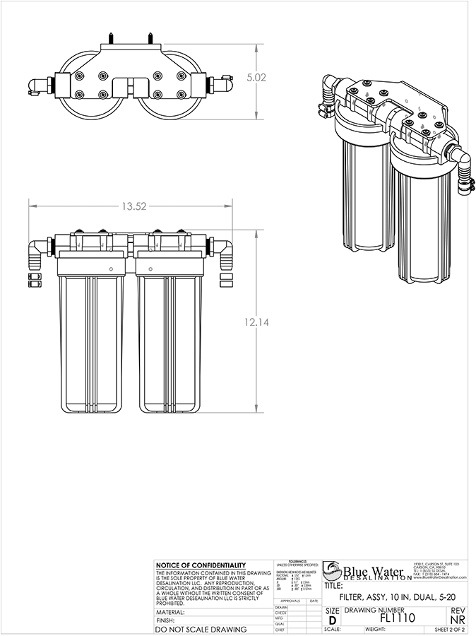 Product Drawings | Blue Water Desalination